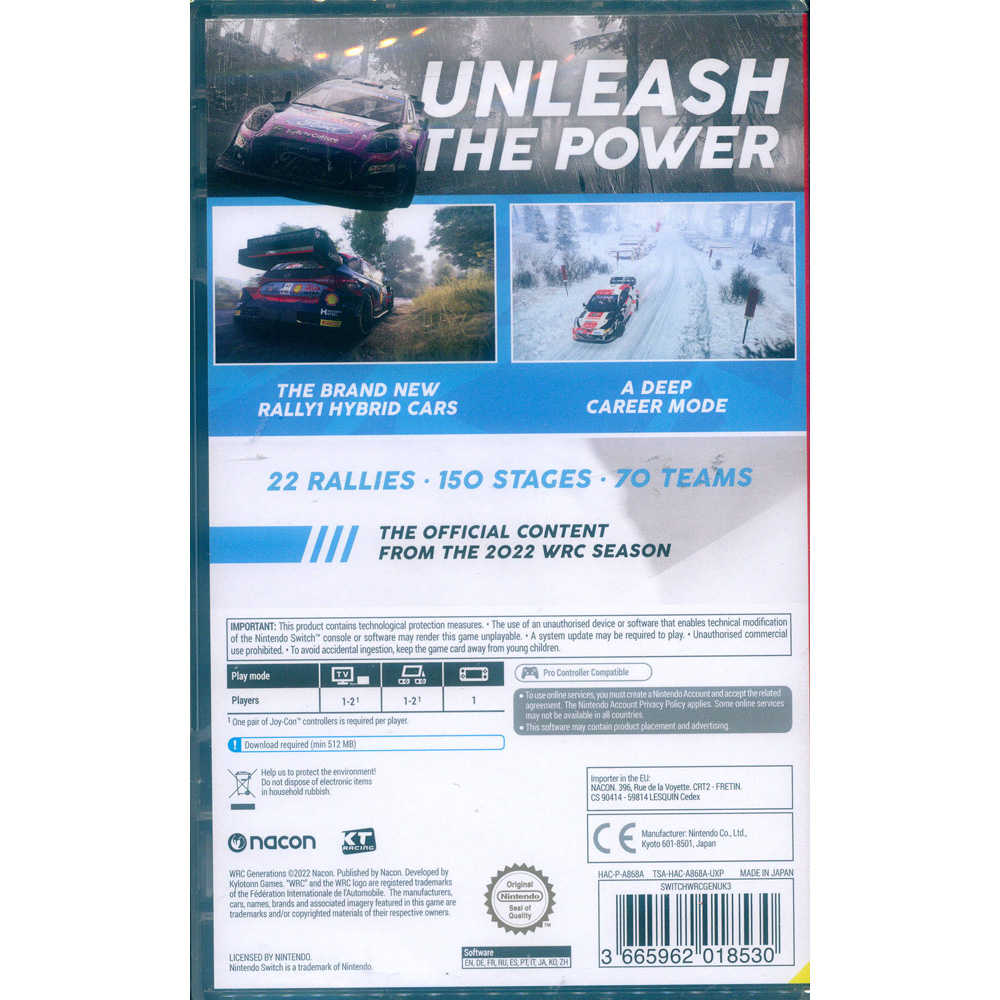 【一起玩】 NS SWITCH 世界越野冠軍賽 世代 中英日文歐版 WRC: Generations - 一起玩電玩數位館 | 購物橘子