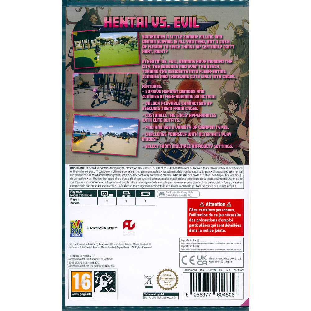 【一起玩】 NS SWITCH 女孩 vs.惡魔 中英日文歐版 Hentai vs. Evil - 一起玩電玩數位館 | 購物橘子