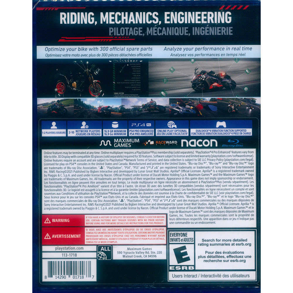 【一起玩】PS4 RiMS 摩托車競速 英文美版 RIMS Racing - 一起玩電玩數位館 | 購物橘子