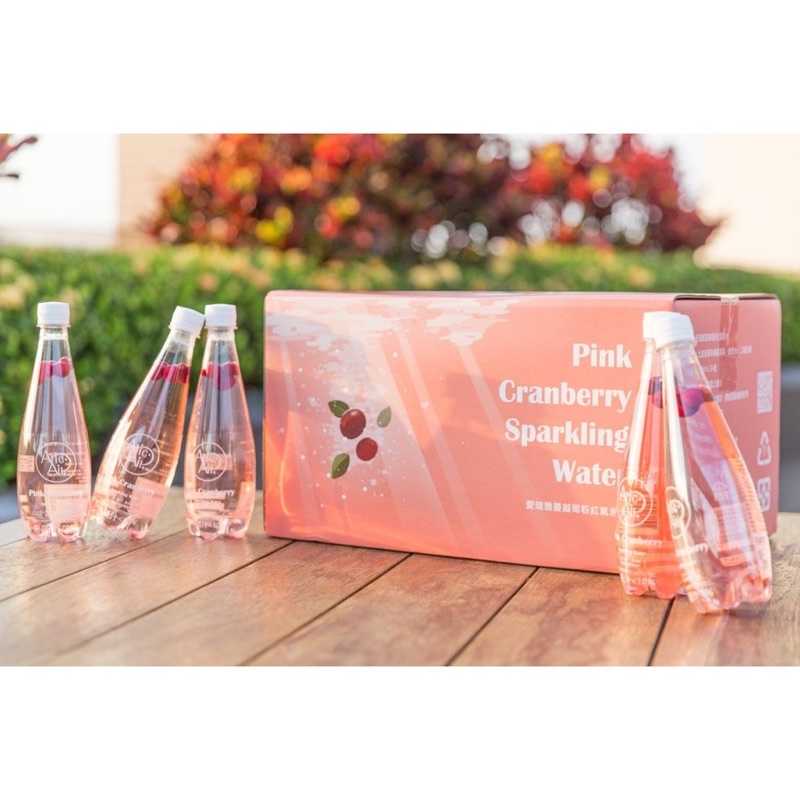 強強滾-AricAir 愛瑞雅 蔓越莓粉紅氣泡水 475ml (24瓶/箱) - 強強滾生活市集 | 購物橘子