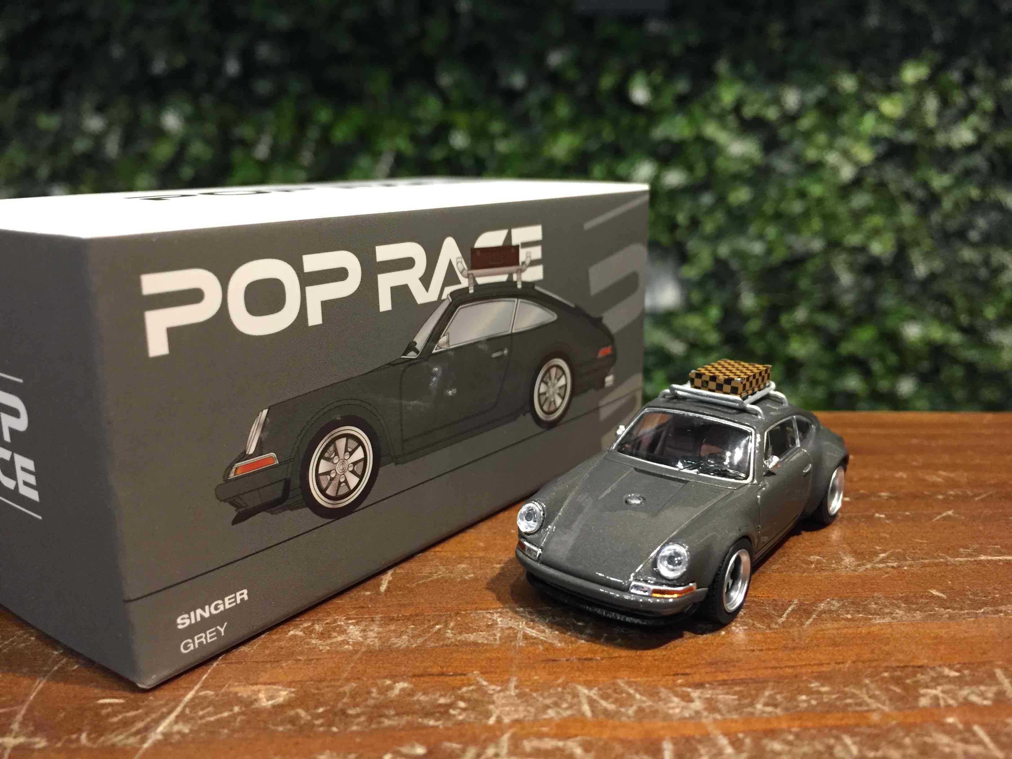 1/64 POPRACE Singer Porsche 911 (964) Grey PR64SRGGRY2【MGM】 - Max Gear ...