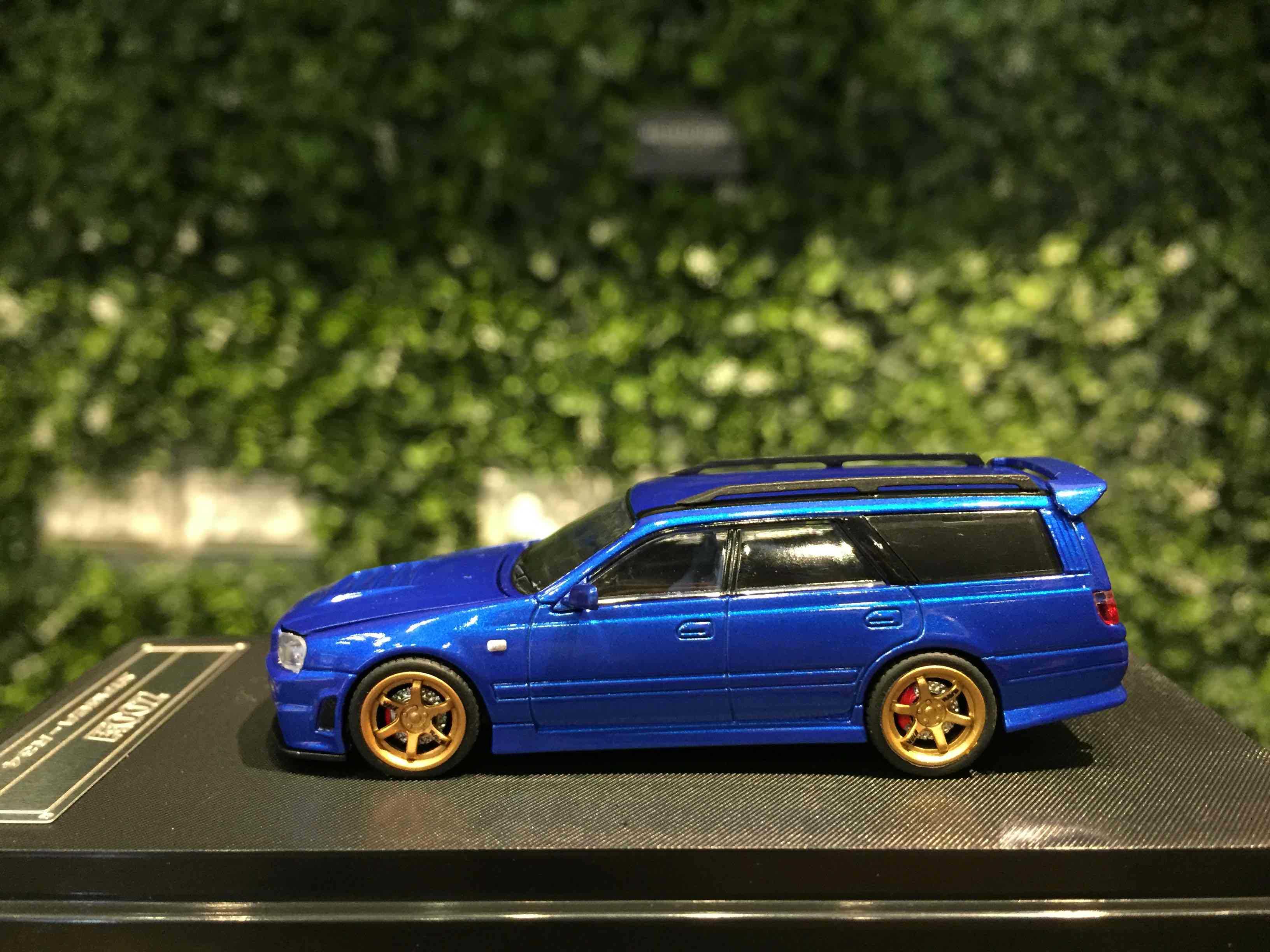1/64 Zoom Nissan Stagea GTR R34 with Opened Bonnet Blue【MGM】 - Max Gear ...