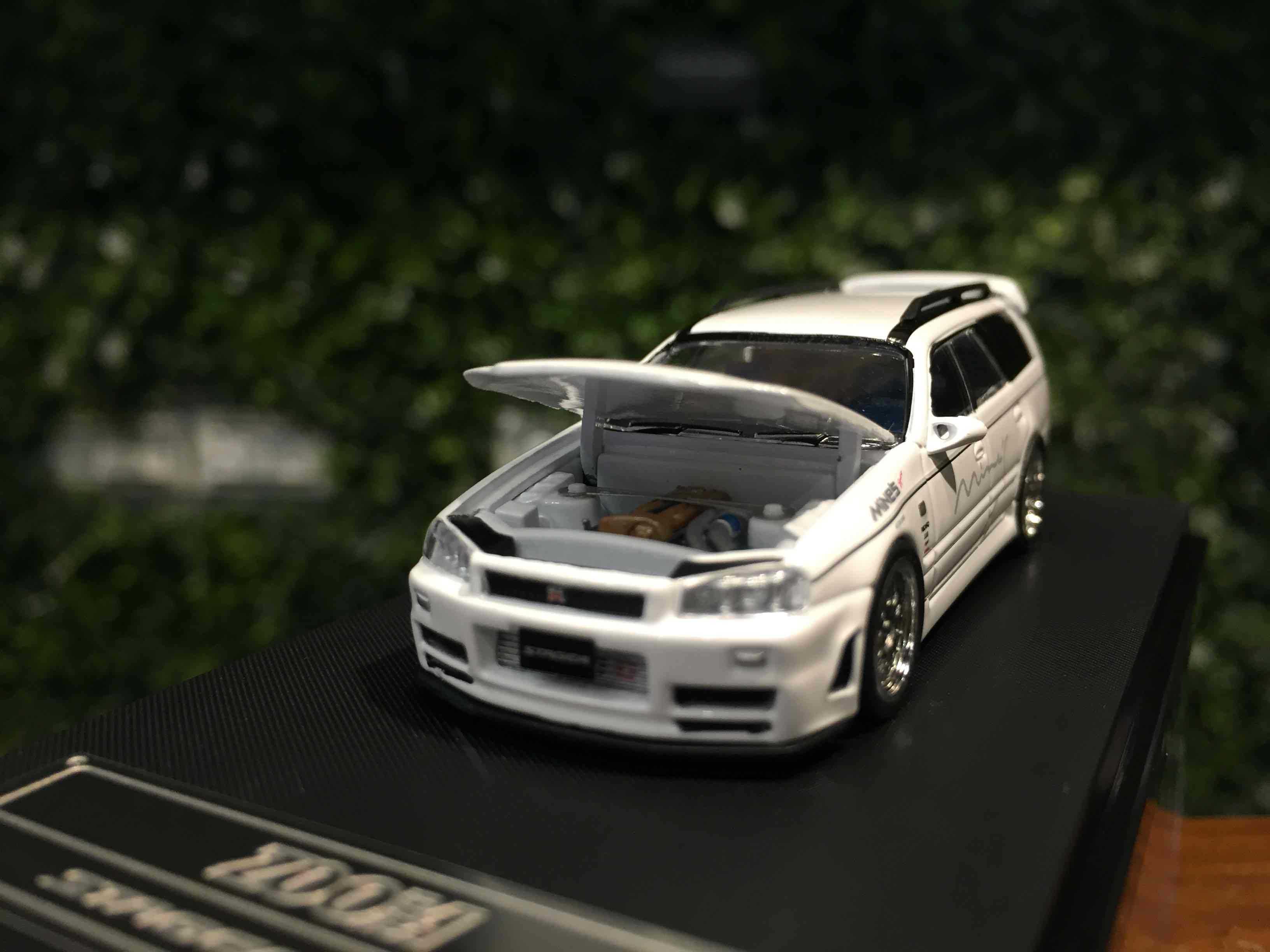 1/64 Zoom Nissan Stagea GTR R34 White Mines【MGM】 - Max Gear Model 模型店 ...