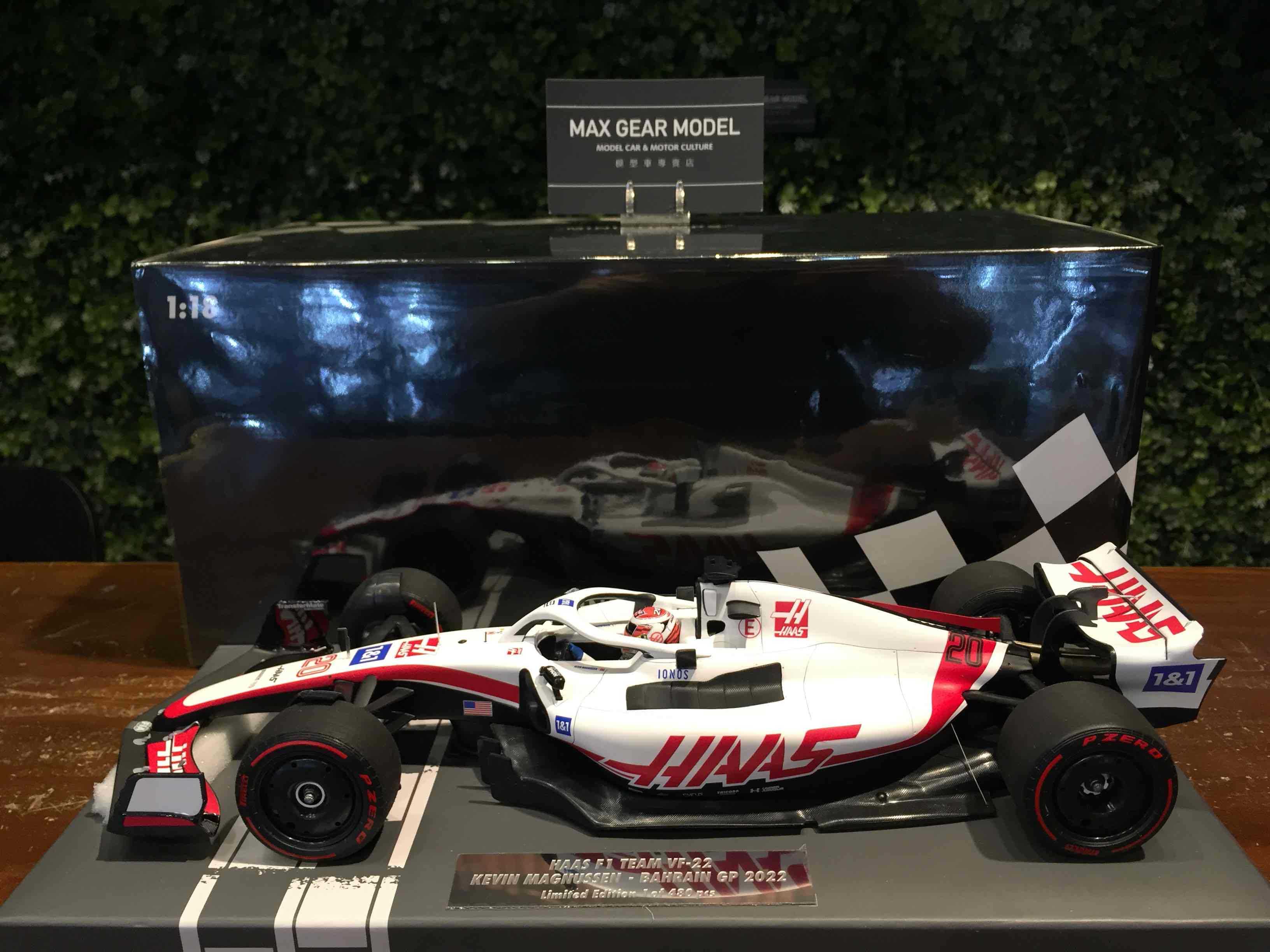 1/18 Minichamps HAAS F1 VF22 Kevin Magnussen 117220120【MGM】 - Max Gear ...