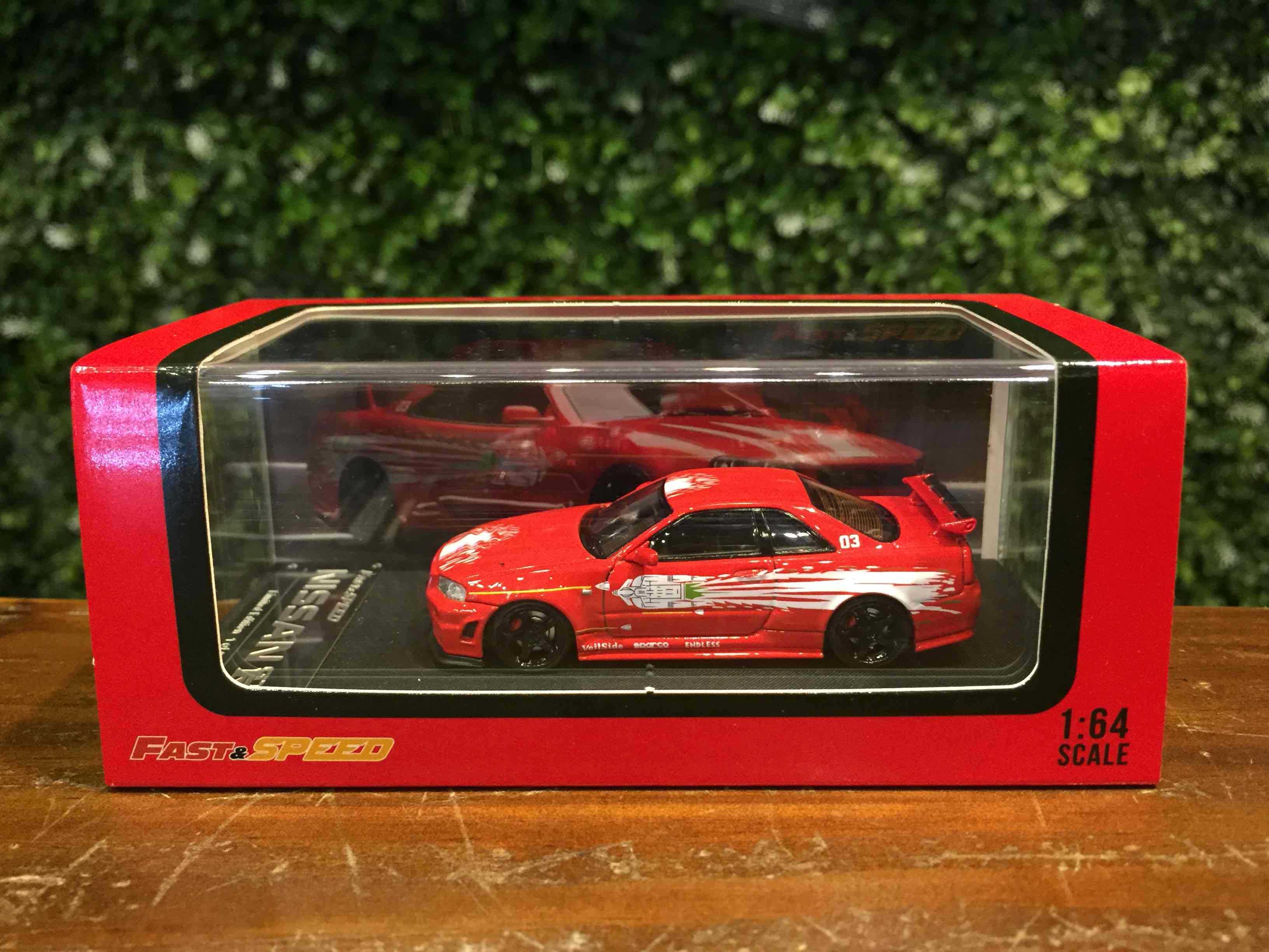 1/64 FastSpeed Nissan Skyline GT-R (R34) FNF Red【MGM】 - Max Gear Model ...