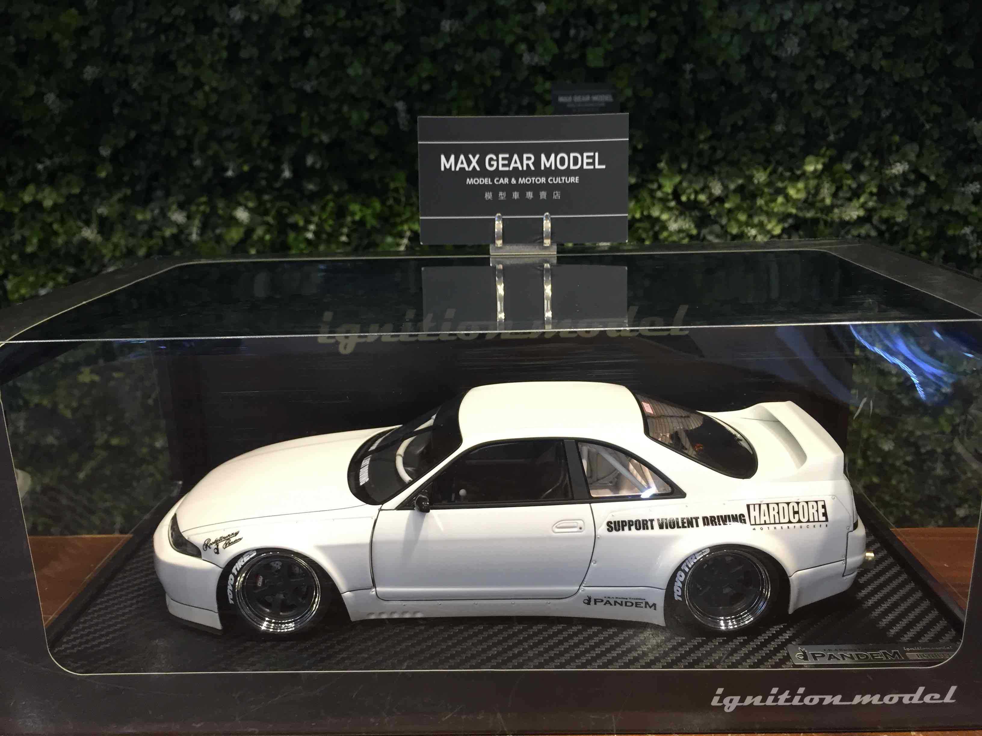 1/18 Ignition PANDEM Nissan GT-R (R33) White IG3029【MGM】 - Max Gear ...
