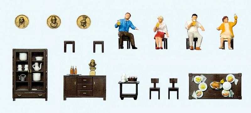 Mini 現貨 Preiser 10657 HO規 用餐時間 - 微縮世界 | 購物橘子