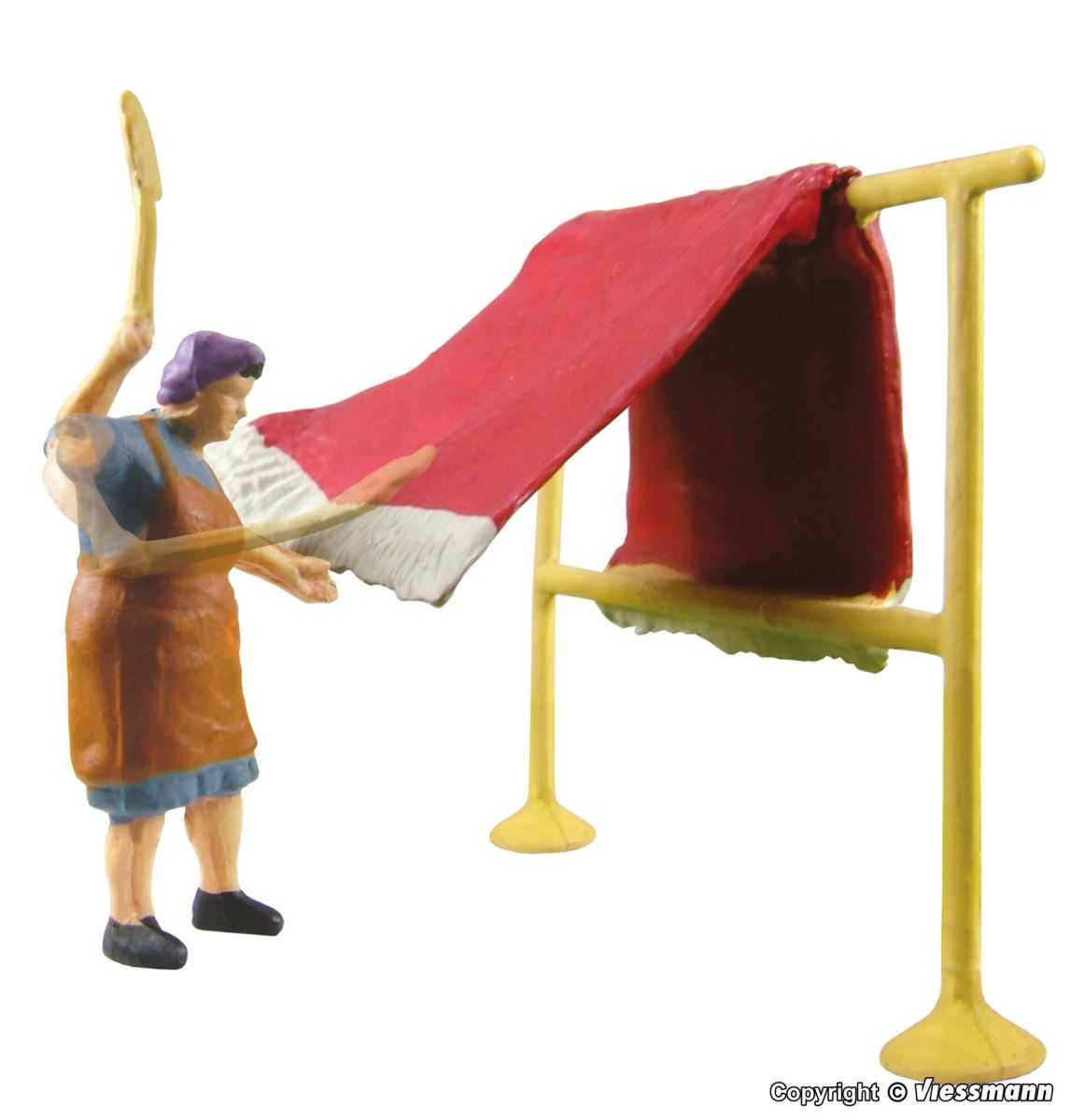 Mini 預購中 Viessmann 5123 HO規 拍打棉被的婦人.電動 - 微縮世界 | 購物橘子