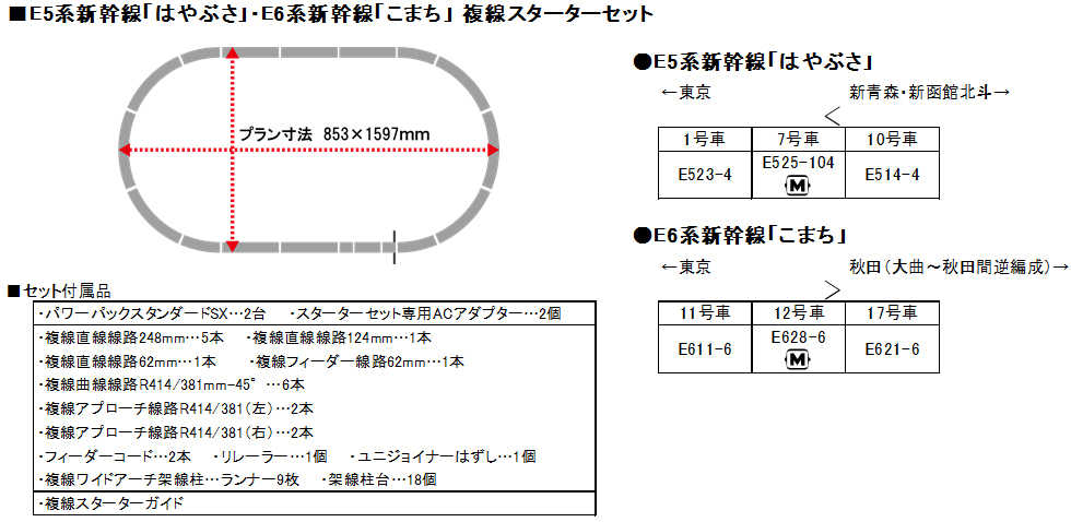Mini 預購中 Kato 10-005 N規 E5 E6系 新幹線複線基本組 - 微縮世界 | 購物橘子