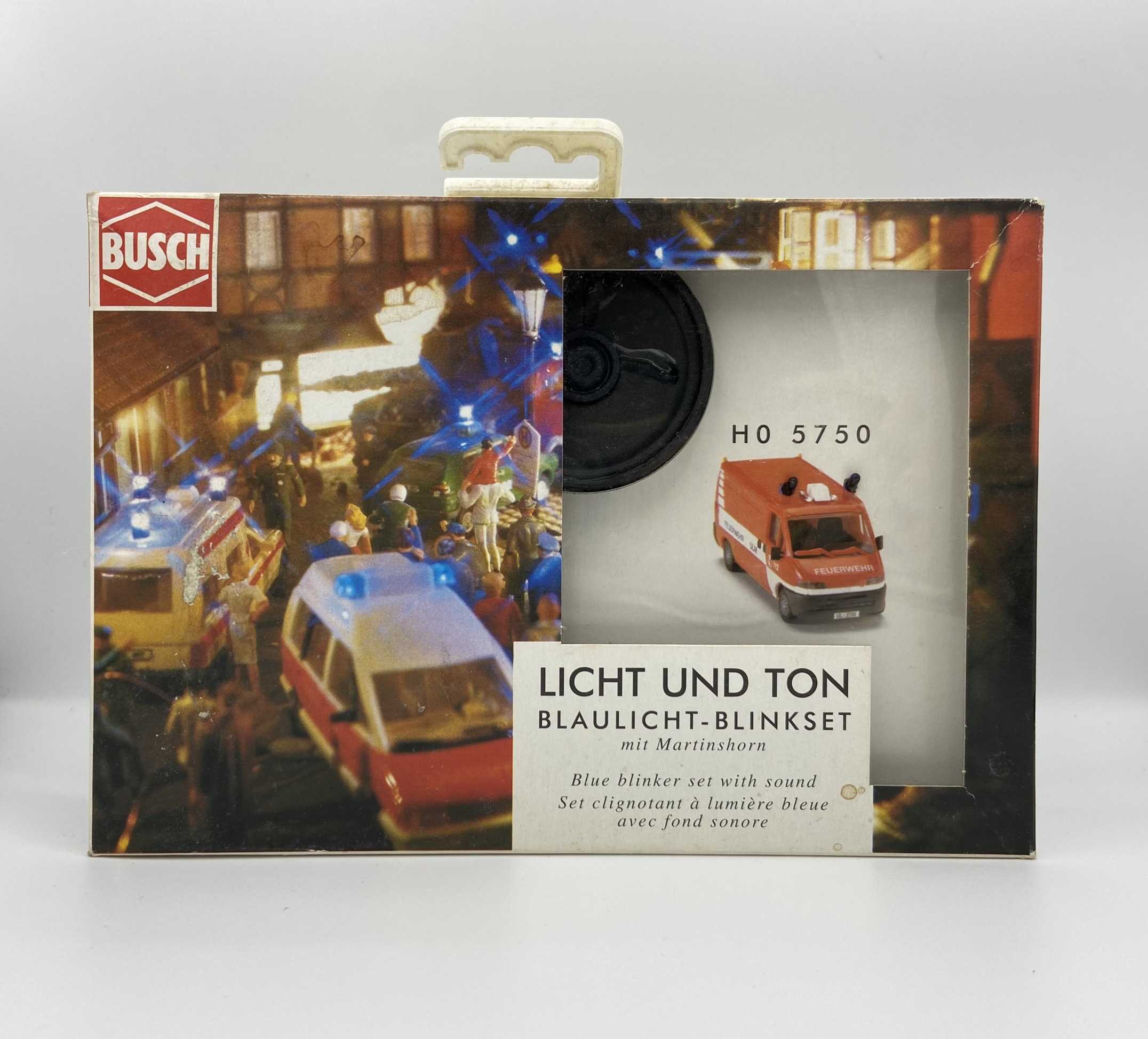 Mini 現貨 Busch 5750 HO規 消防車 藍色閃燈及音效 - 微縮世界 | 購物橘子