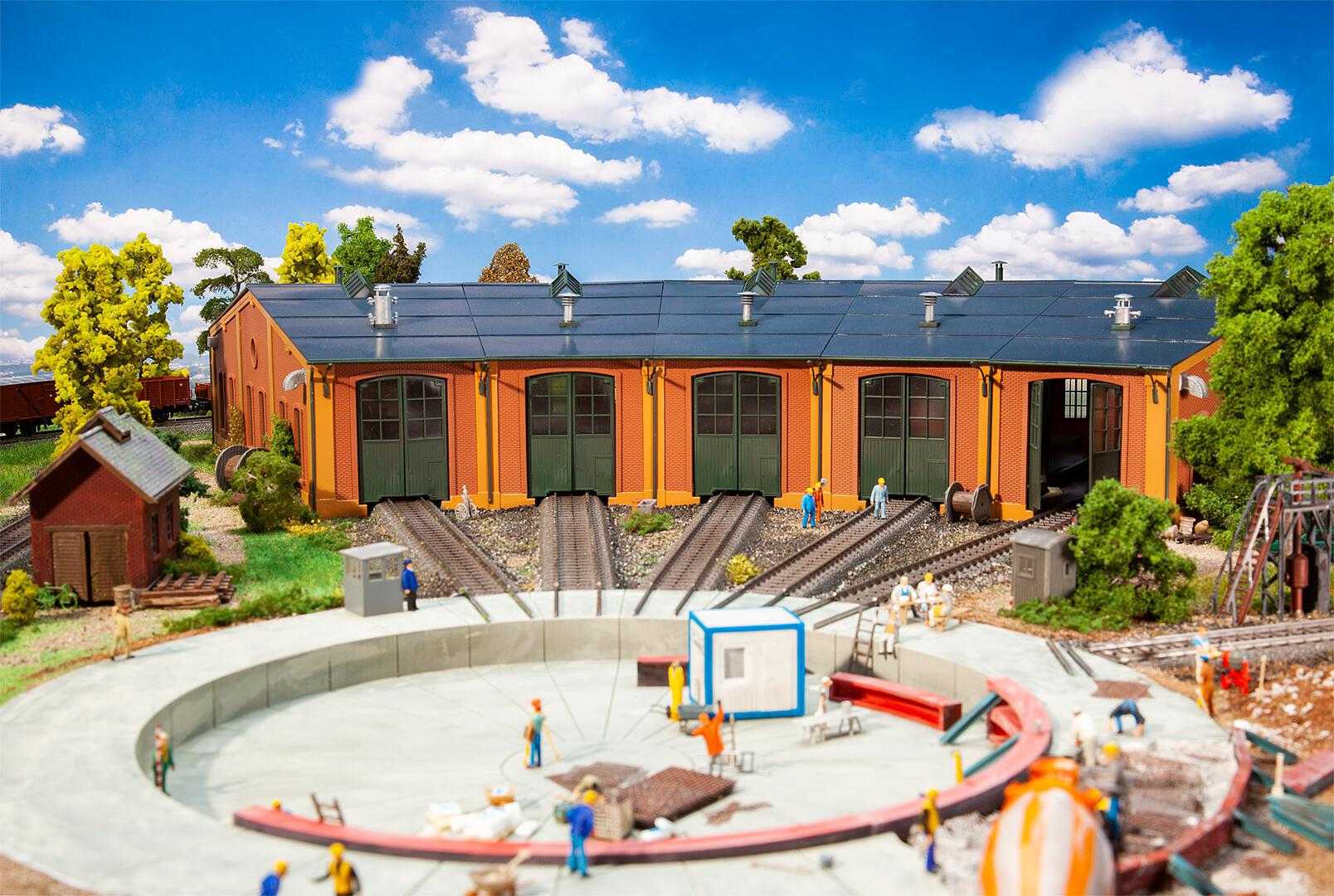 Mini 現貨 Faller 120281 HO規 Roundhouse扇形車庫 - 微縮世界 | 購物橘子