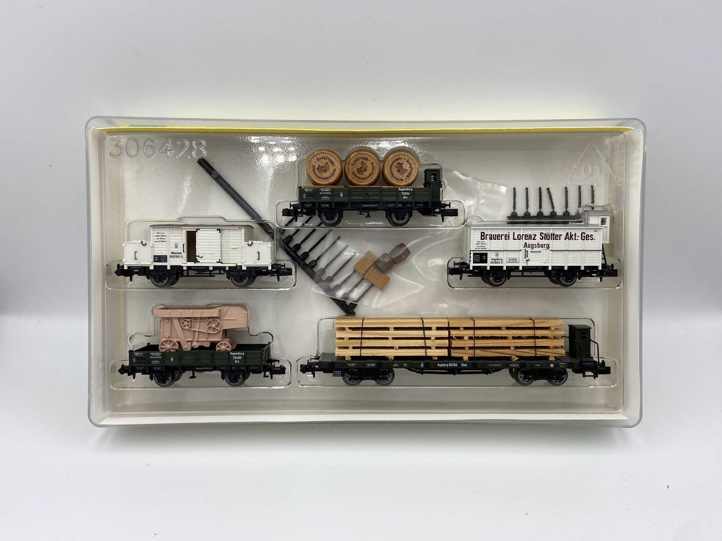 Mini 預購中 Trix 15143 N規 巴伐利亞 貨物列車組.5輛 - 微縮世界 | 購物橘子