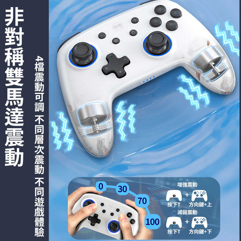 現貨 良值 Switch Pro 二代 Plus 控制器 喚醒搖桿 震動 連發 六軸體感 手把 支援PC / 老爺子 - 老爺子 ...