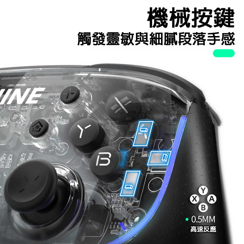 現貨 良值 NS Switch OLED 藍牙無線 菁英 控制器 巨集 背鍵 水流式RGB 幻影 宏定義 / 老爺子 - 老爺子Master1965-線上購物| 有閑購物
