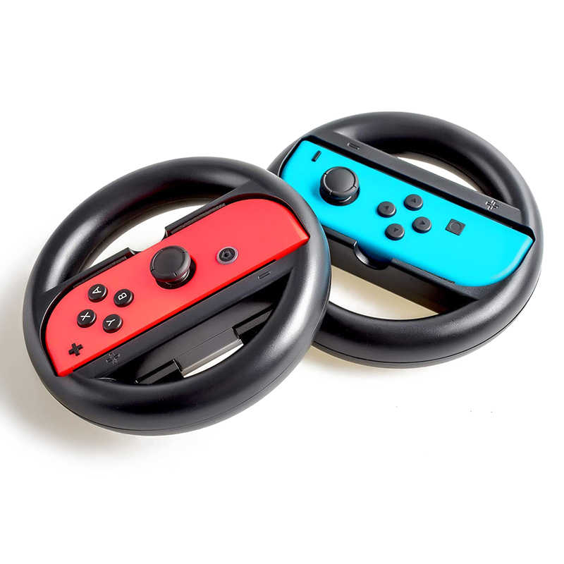 現貨 Iplay Ns Switch Joy Con 2入裝 賽車 瑪莉歐賽車 方向盤 握把 黑色 老爺子 老爺子master1965