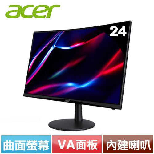Acer宏碁 24型 ED240Q bmix 曲面電腦螢幕 - 良興EcLife購物網 | 購物橘子