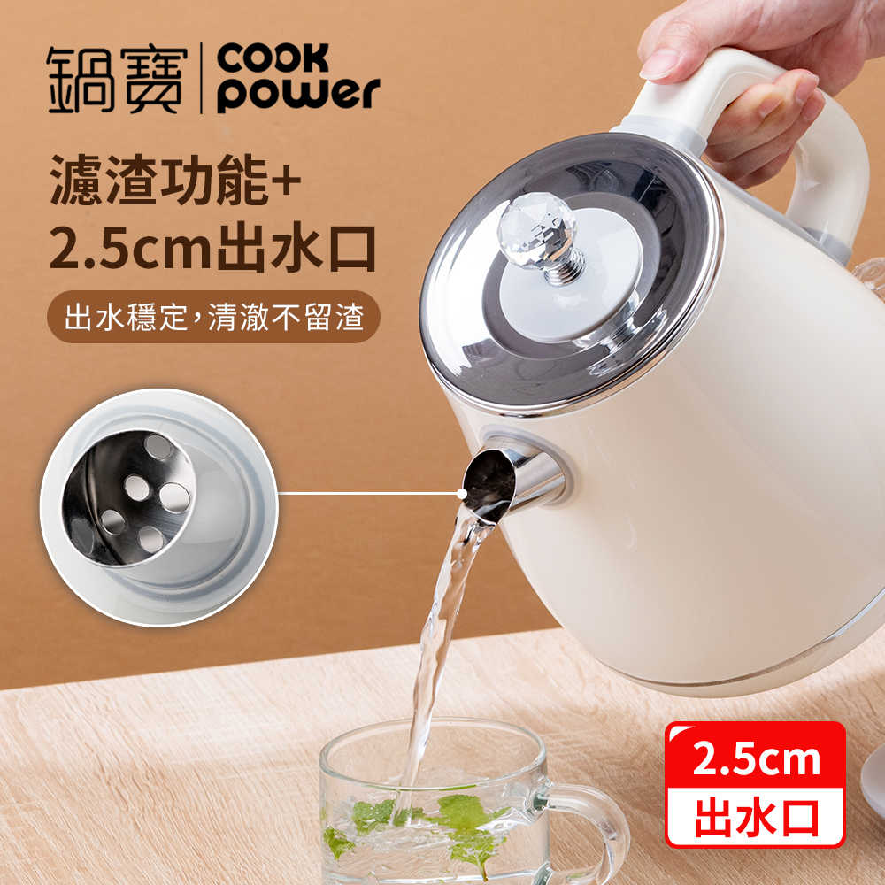 CookPower 鍋寶 316不鏽鋼雙層防燙快煮壺1.8L-藍色 - 鍋寶嚴選商店 | 購物橘子