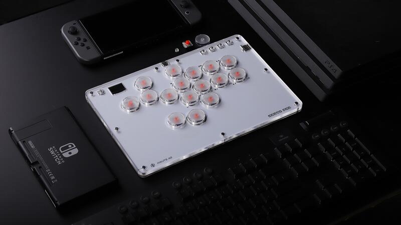 Haute Pad T16 主題款 hitbox 樹莓派 水晶軸 街機格鬥鍵盤(16鍵)可自訂RGB和Turbo - 哈Game族 | 購物橘子
