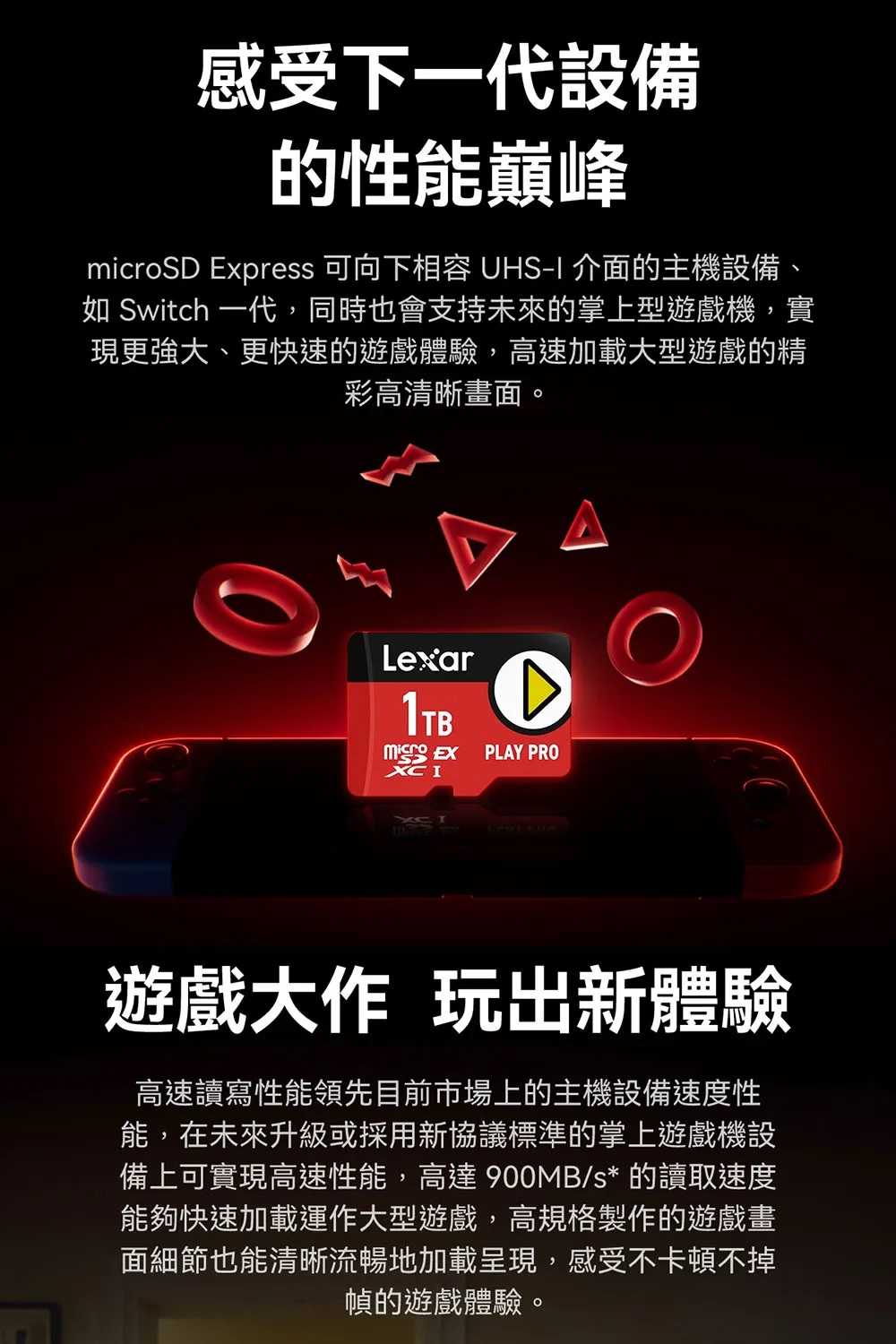 Lexar PLAY PRO microSDXC Express 256GB/512GB 超高速記憶卡(NS2專用) - 哈Game族 | 購物橘子