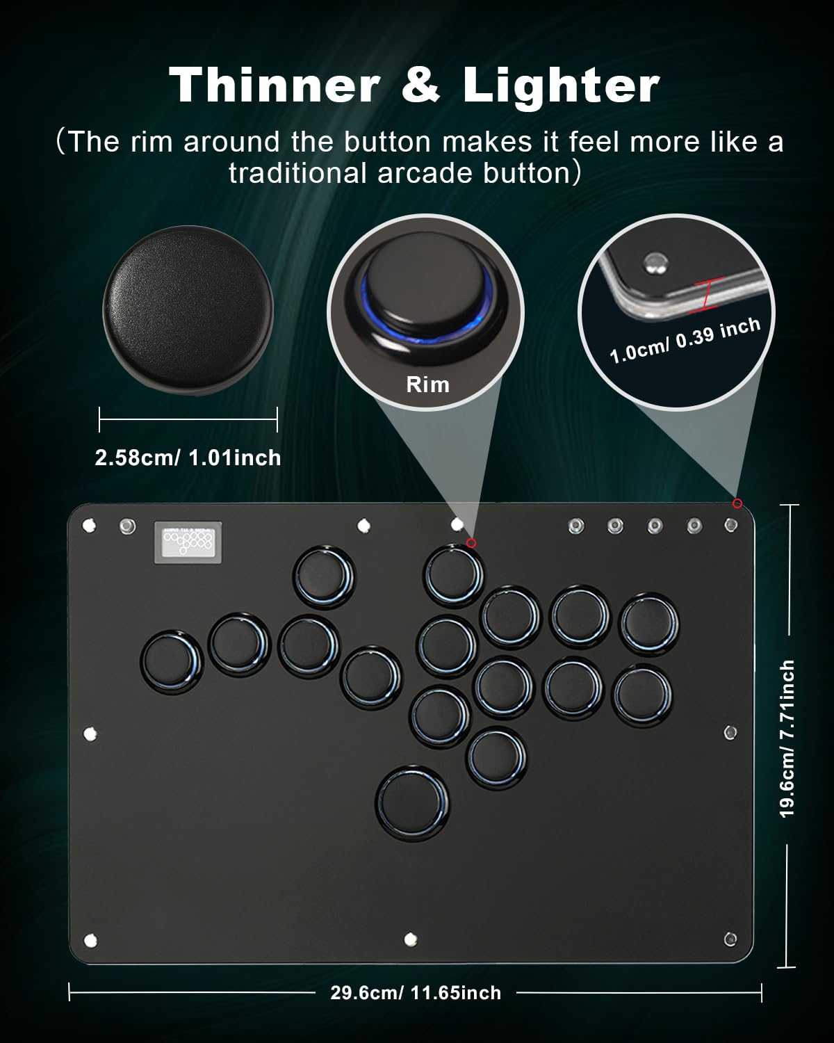 Haute COSMOX R16 hitbox A4 RGB街機格鬥鍵盤(16鍵)Ctystal 薄型開關 高級帕德 - 哈Game族 | 購物橘子